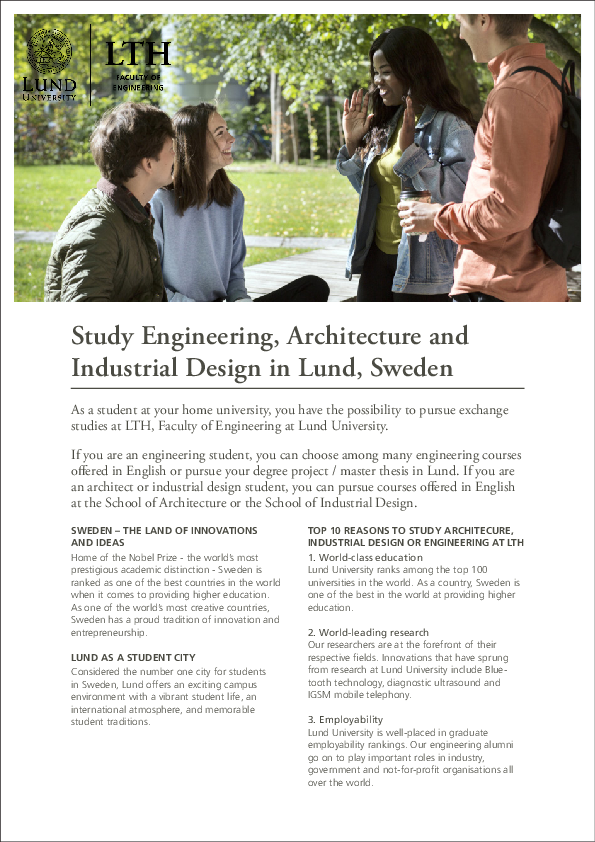 Promotional material | LTH, Faculty of Engineering